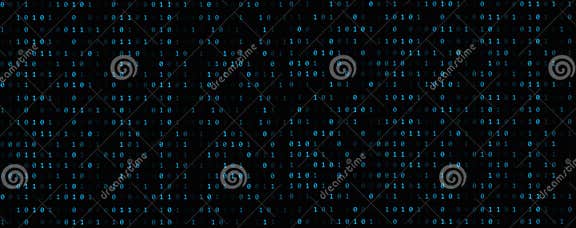 Binary Code Backgrounds, a Sequence of Zero and One, Blue Numbers, on a Black Background ...