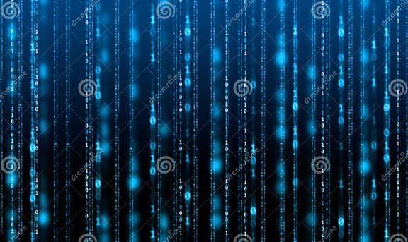 Binary Code Backgrounds, a Sequence of Zero and One Number on a Blue ...