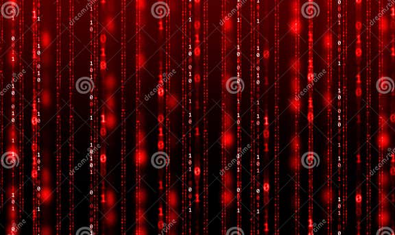 Binary Code Backgrounds, a Sequence of Zero and One Number on a Red ...