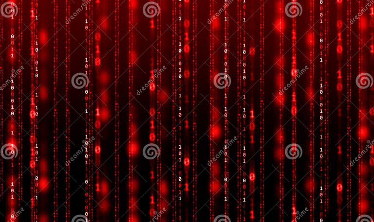 Binary Code Backgrounds, a Sequence of Zero and One Number on a Red ...