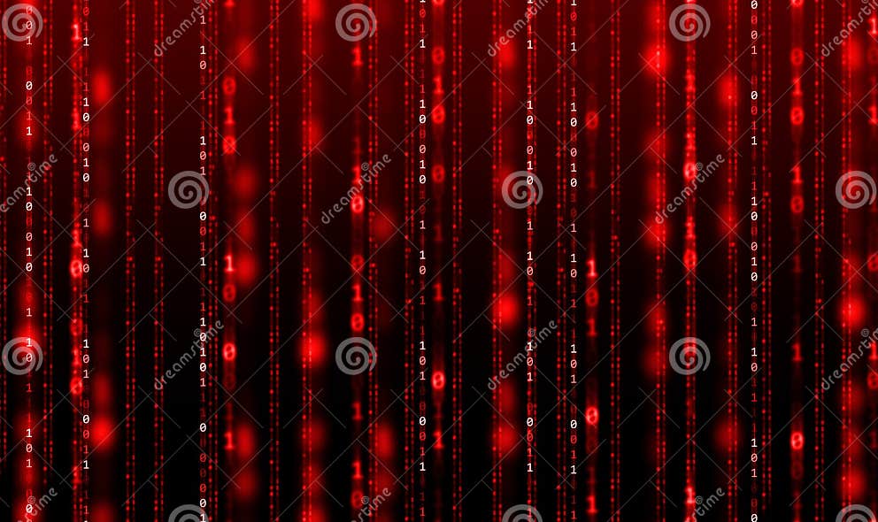 Binary Code Backgrounds A Sequence Of Zero And One Number On A Red