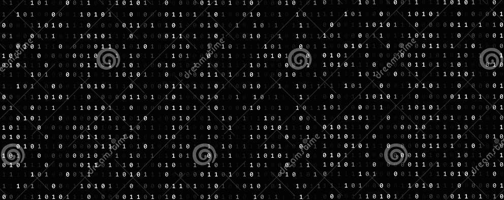 Binary Code Backgrounds, a Sequence of Zero and One, White Numbers, on a Black Background ...