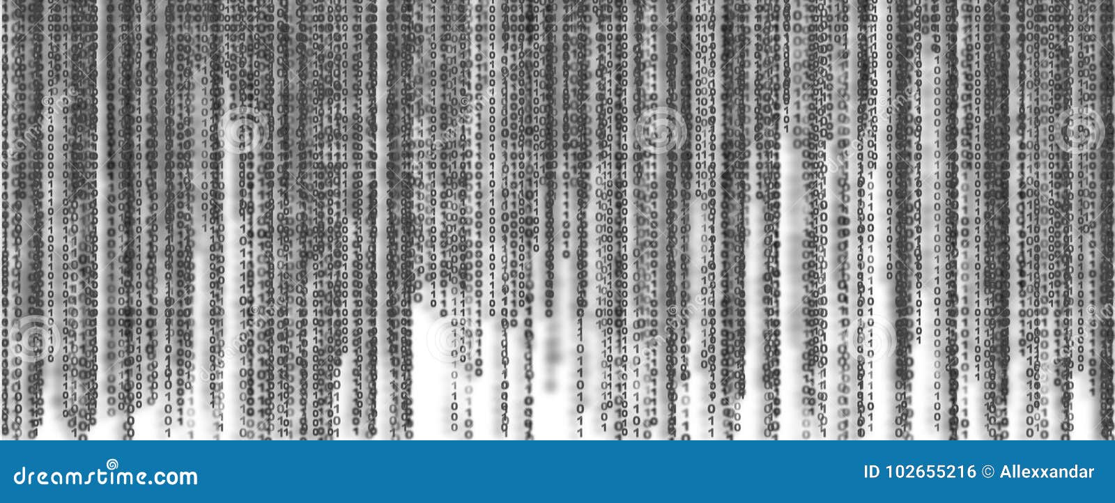 Binary Code Banner. Data and Technology, Decryption and Encrypt Stock ...