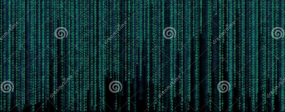 Binary Code Banner. Data and Technology, Decryption and Encrypt Stock ...
