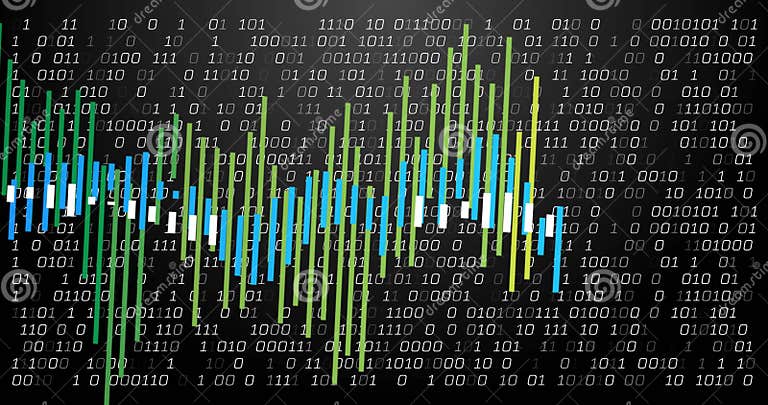 Binary Code and Bar Graph Image Representing Data Analysis Stock Image ...