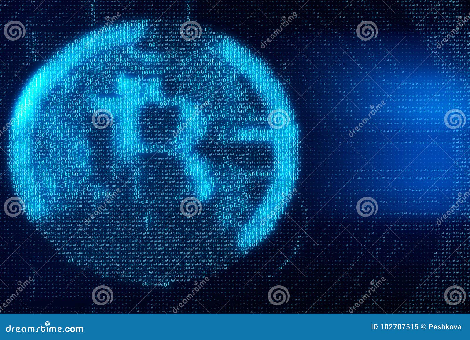 Binary Code Bitcoin Background Stock Illustration - Illustration of ...