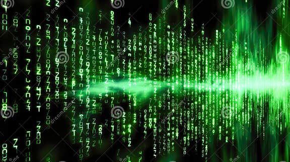 Binary Code On Black Background Computer Generated Abstract Background Stock Image Image Of