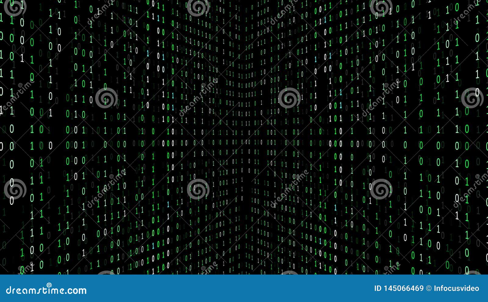 Binary Code Black and Green Animation Stock Video - Video of number ...