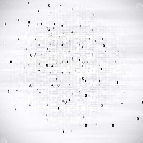 Binary Code Black and White Background Stock Illustration ...