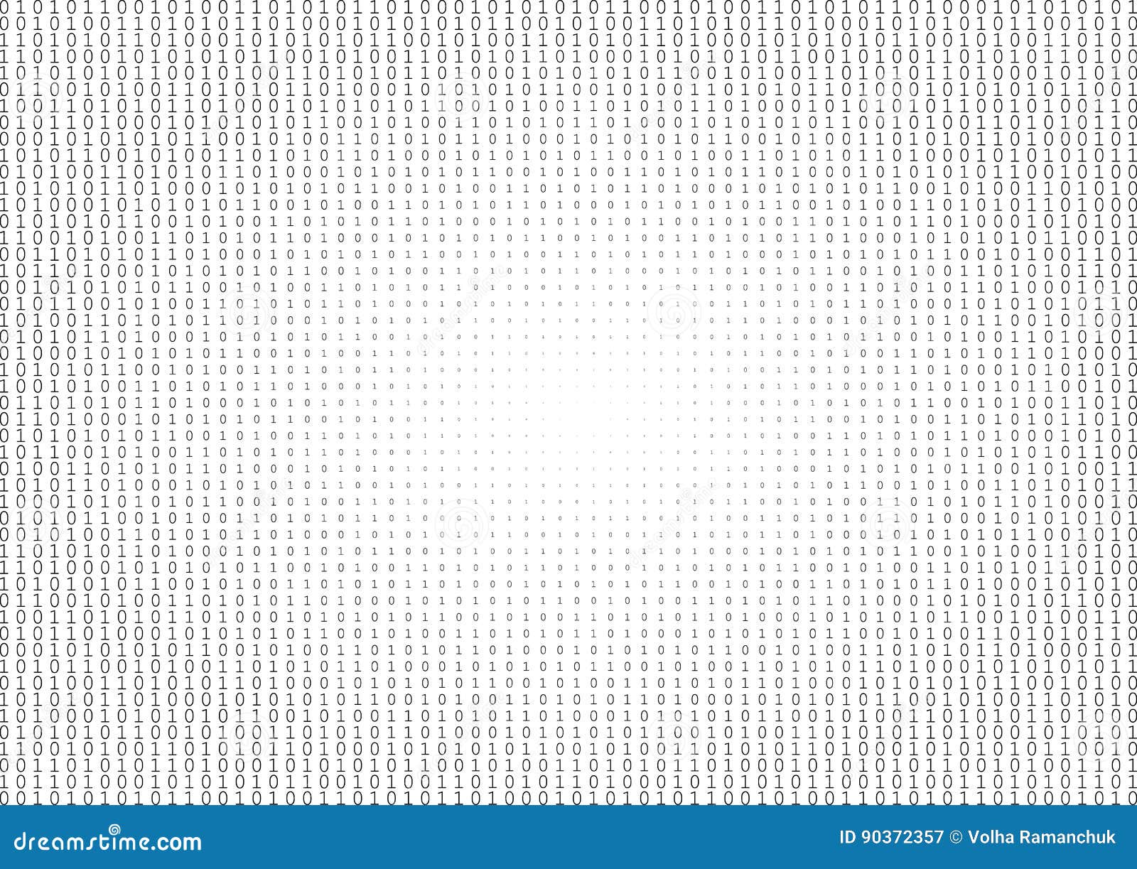 Binary Code Black and White Background Stock Illustration ...