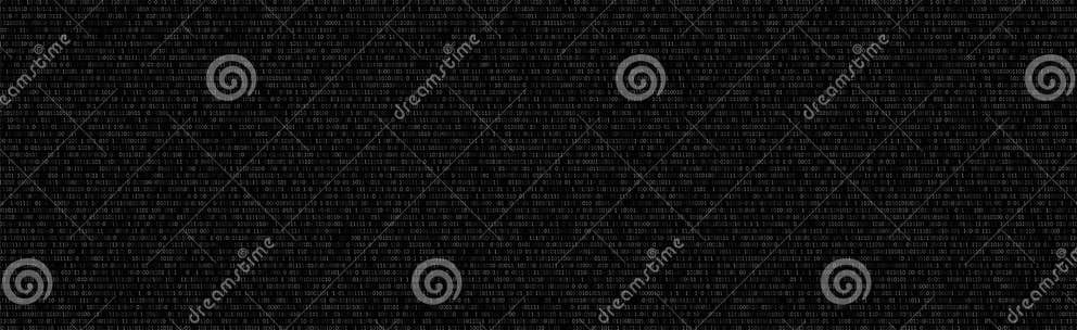 Binary Code Black And White Background With Two Binary Digits 0 And 1