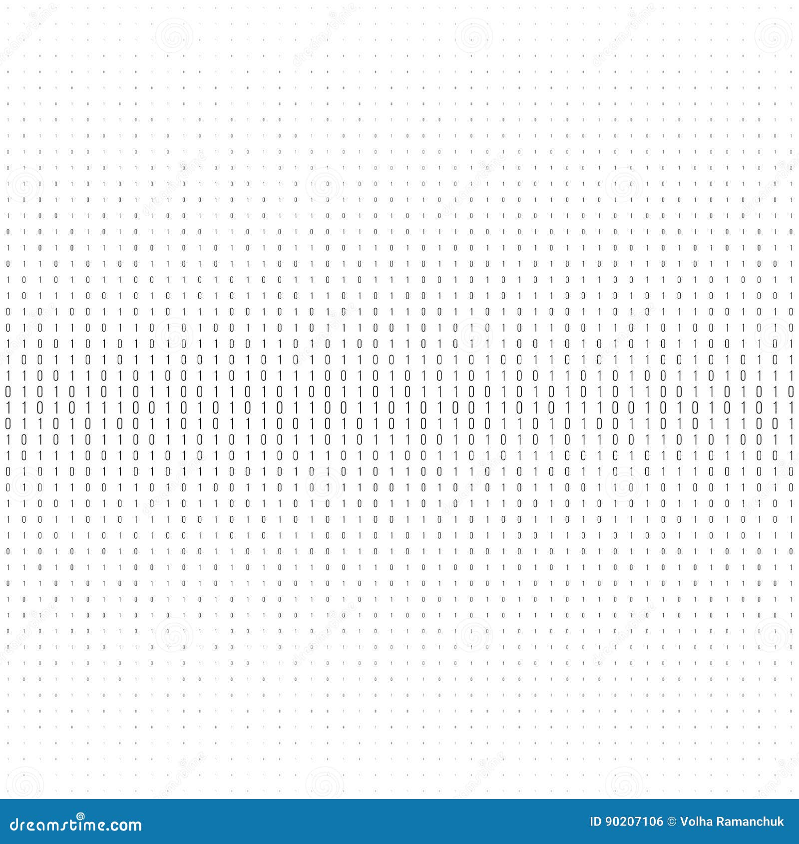 Binary Code Black and White Background Stock Illustration ...