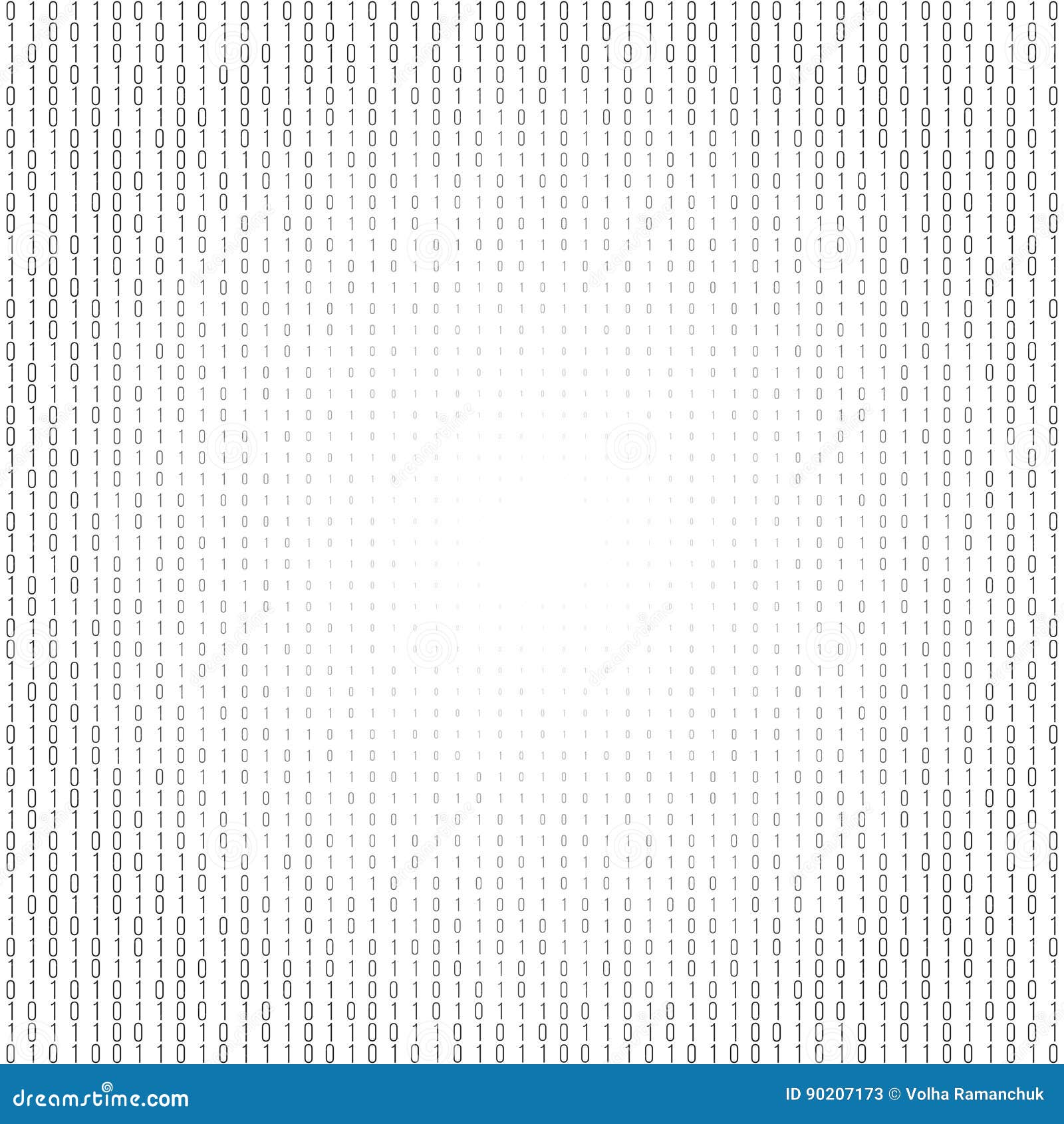 Binary Code Black and White Background Stock Illustration ...