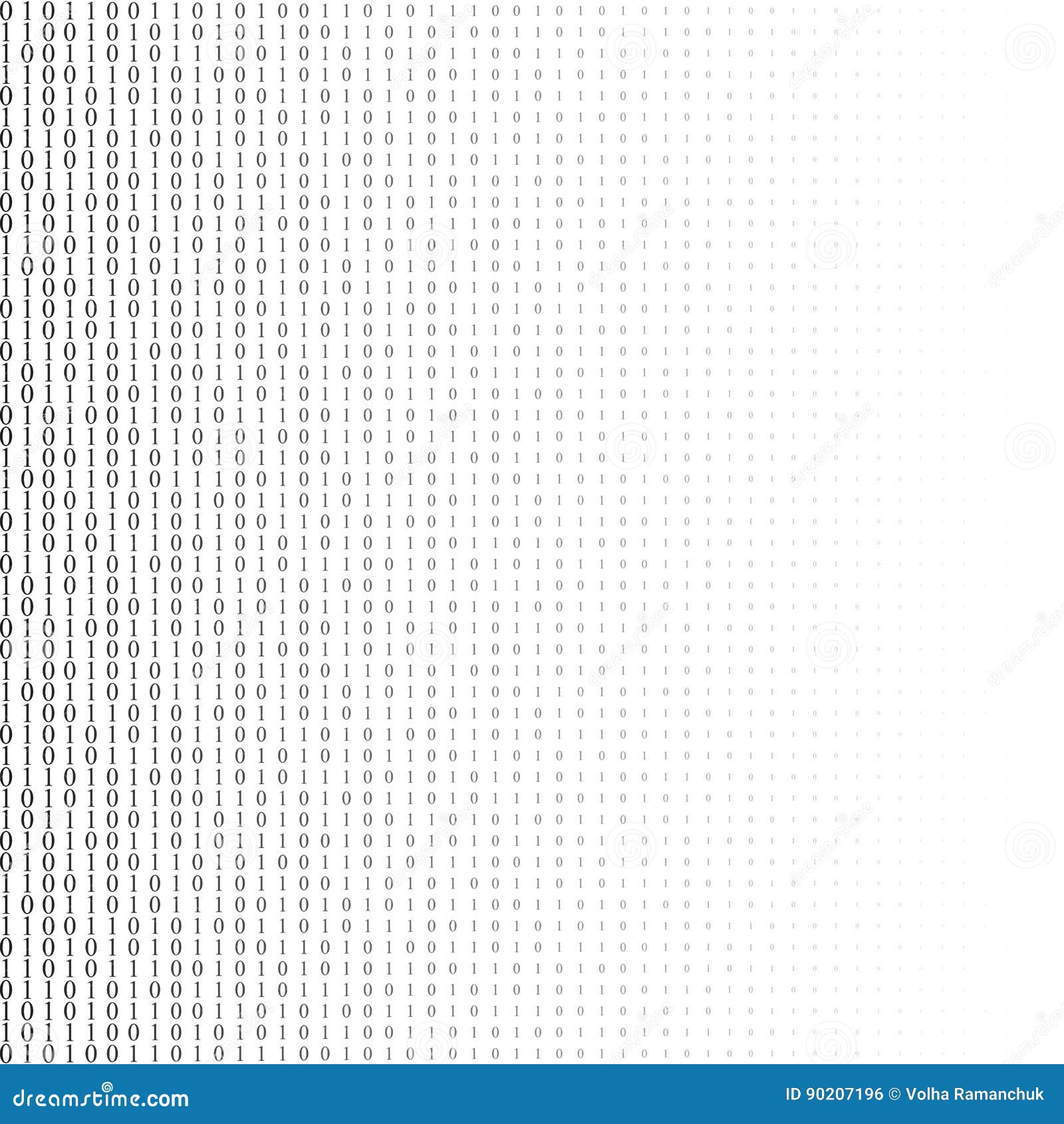 Binary Code Black and White Background Stock Illustration ...