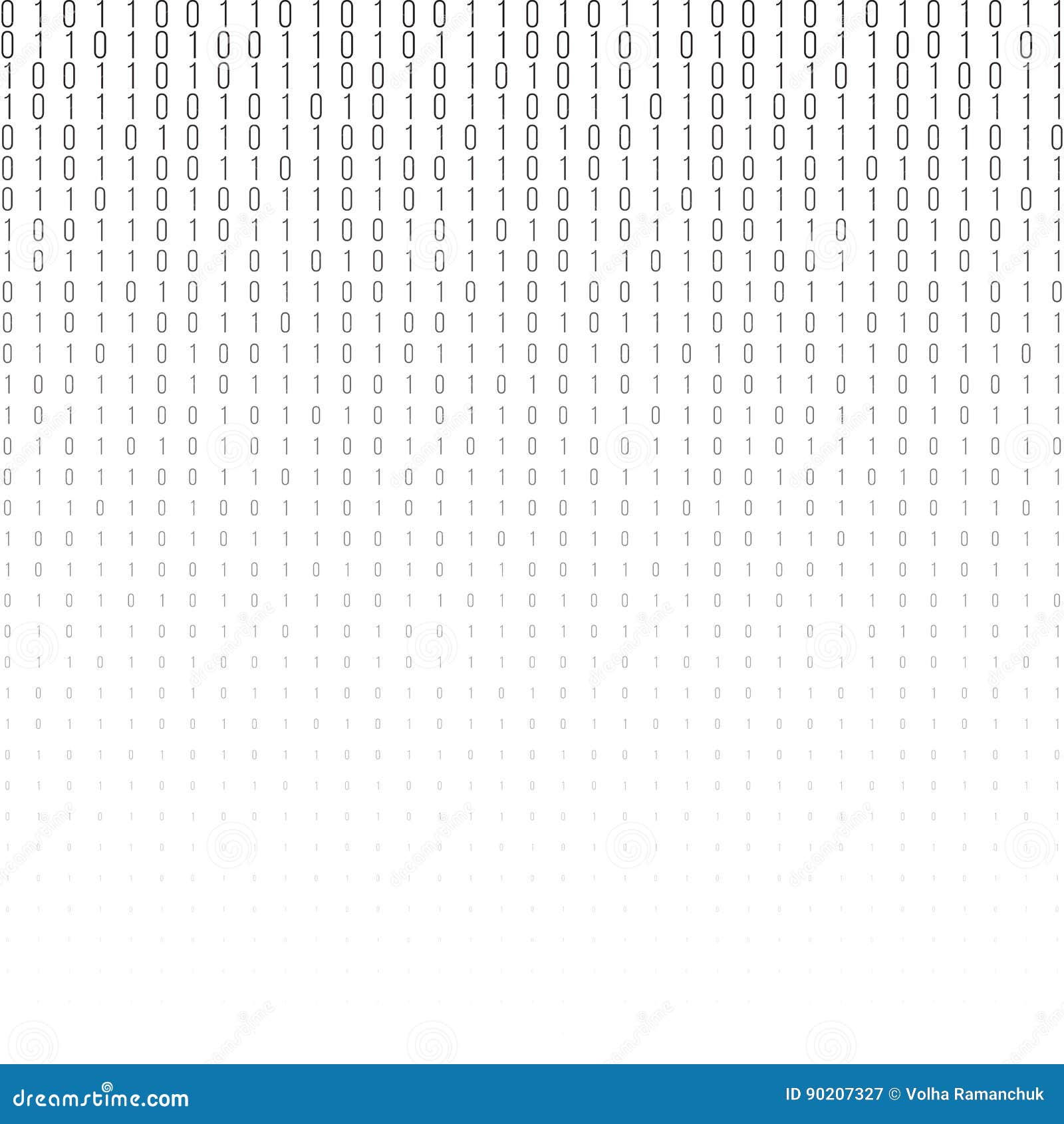 Binary Code Black and White Background Stock Illustration ...