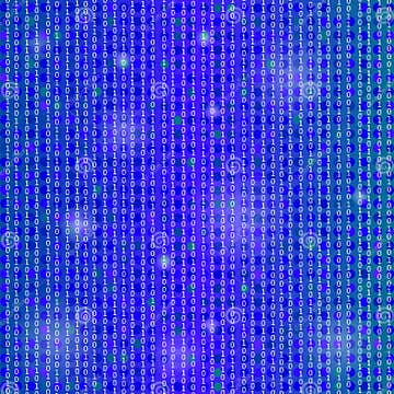 Binary Code Blue Background. Concept Numbers Stock Illustration - Illustration of information ...