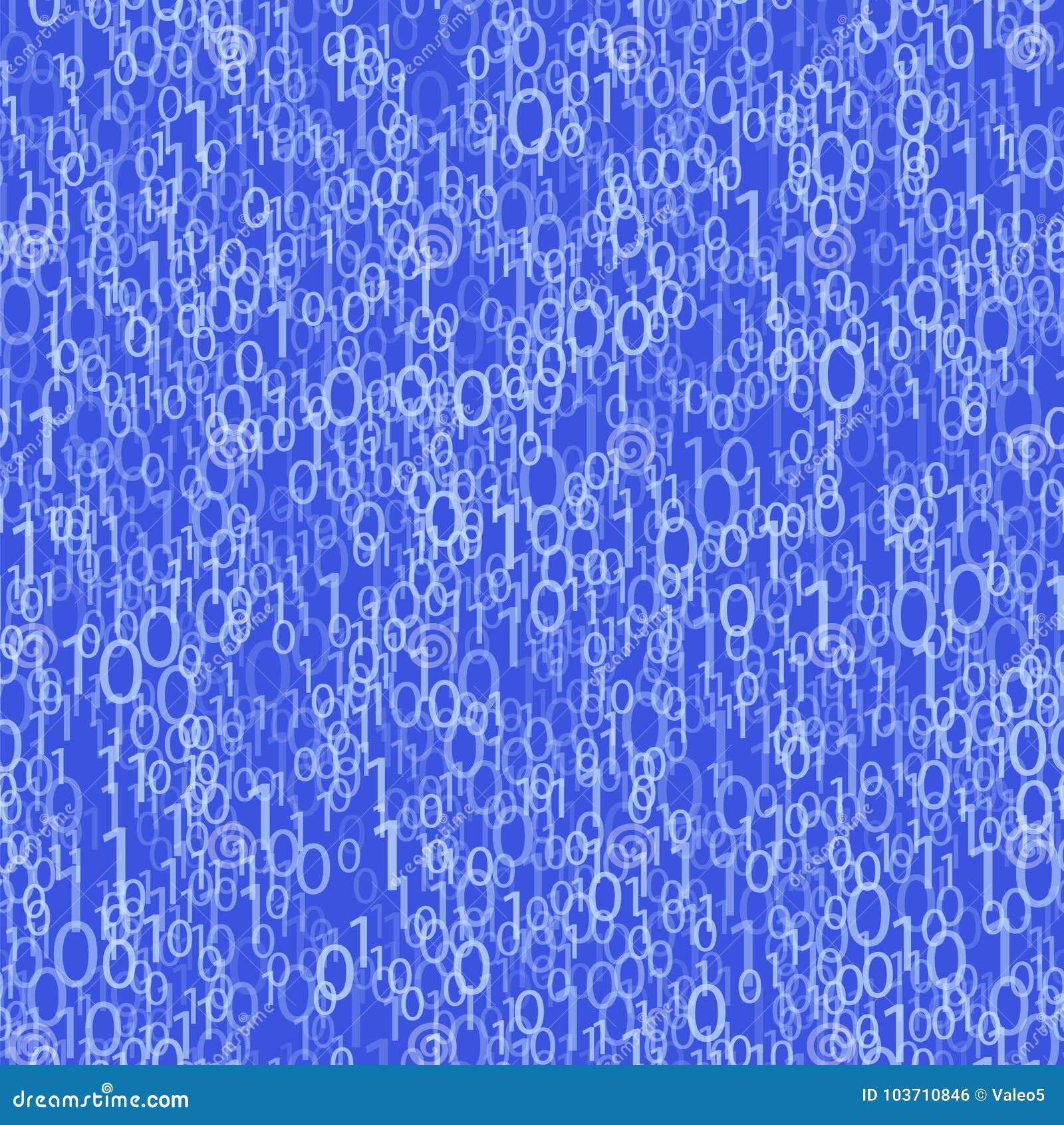 Binary Code Blue Background. Concept Numbers Stock Vector - Illustration of concept, network ...