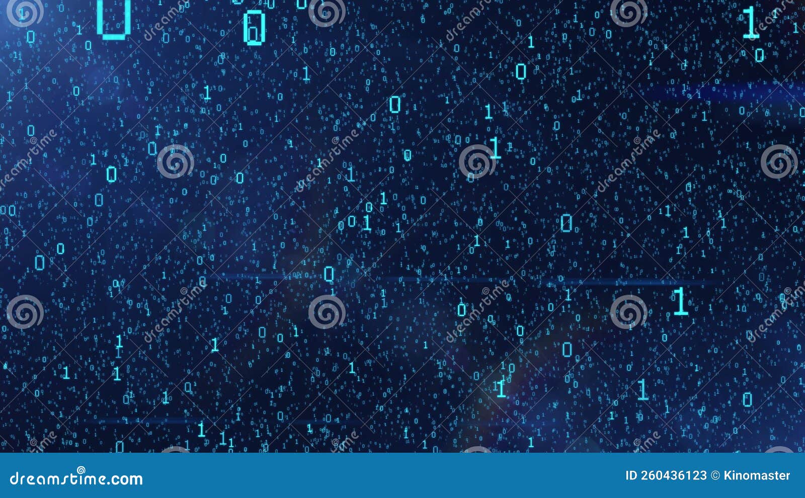 Binary Code Blue Background with Digits on Screen. Concept of Mining ...
