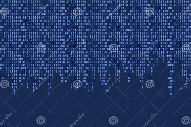 Binary Code Blue Matrix Background Stock Vector - Illustration of science, stream: 235441798