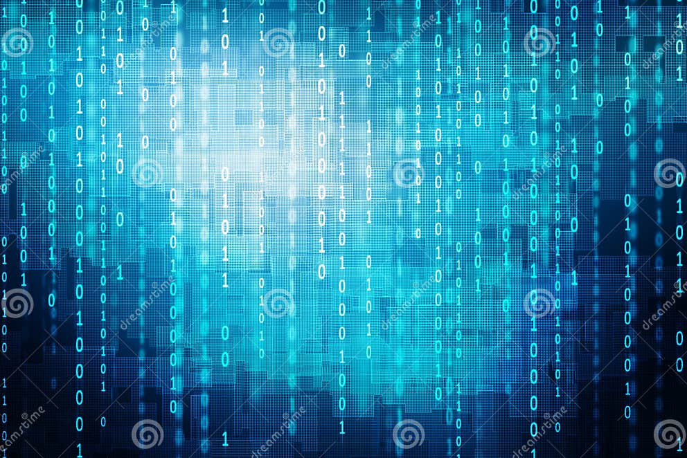 Binary code blue stock illustration. Illustration of binary - 41472462