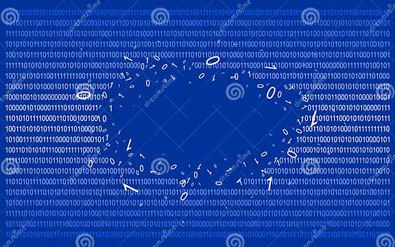 Binary code on blue v1 stock vector. Illustration of background - 4494578