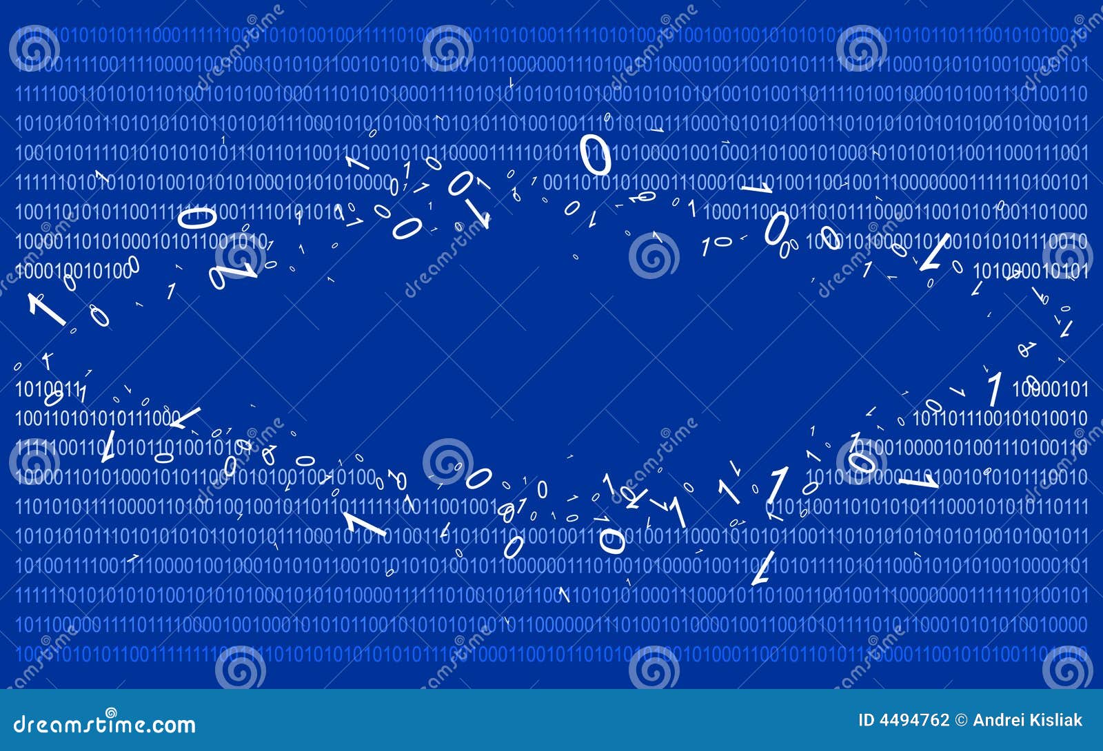 Binary code on blue v2 stock vector. Illustration of future - 4494762