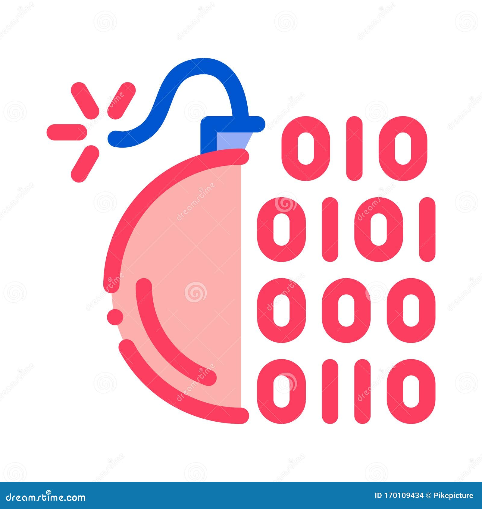 Binary Code Bomb Icon Vector Outline Illustration Stock Vector ... Binary Code Bomb Icon Vector Outline Illustration Stock Vector ...