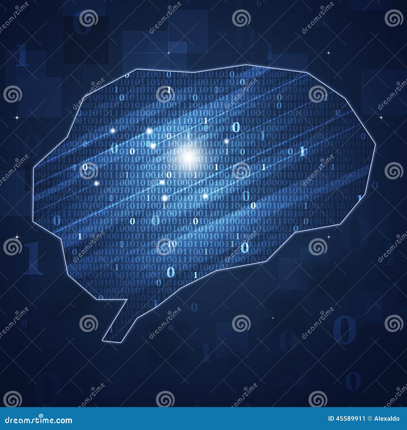 QR Code Brain Vector Illustration | CartoonDealer.com #25772702