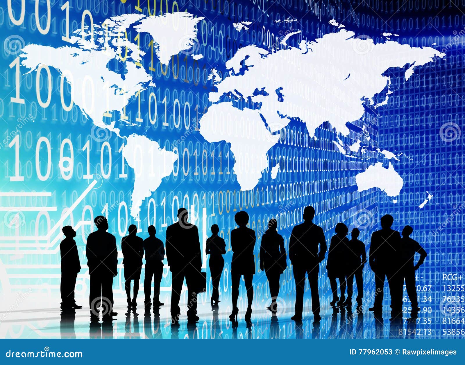 Binary Code Cartography Business People Concept Stock Image - Image of ...