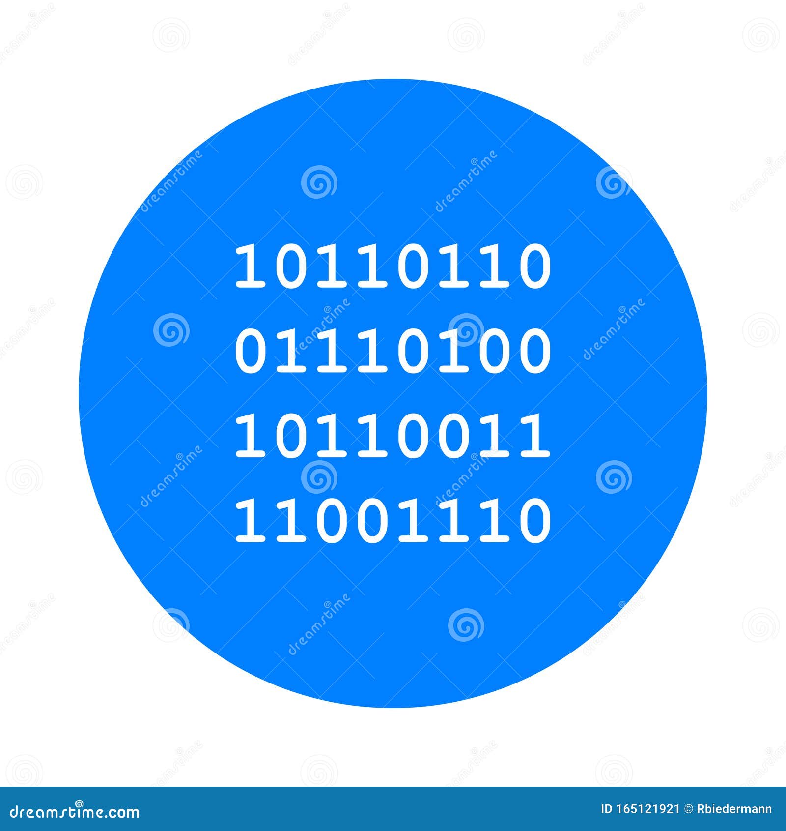 Binary code and circle stock vector. Illustration of circle - 165121921