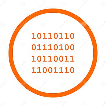 Binary code and circle stock vector. Illustration of computer - 165368496