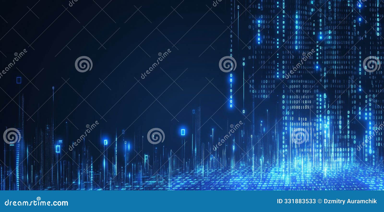 A Binary Code Cityscape with Neon Lights Reminiscent of a Cyberpunk ... A Binary Code Cityscape with Neon Lights Reminiscent of a Cyberpunk ...