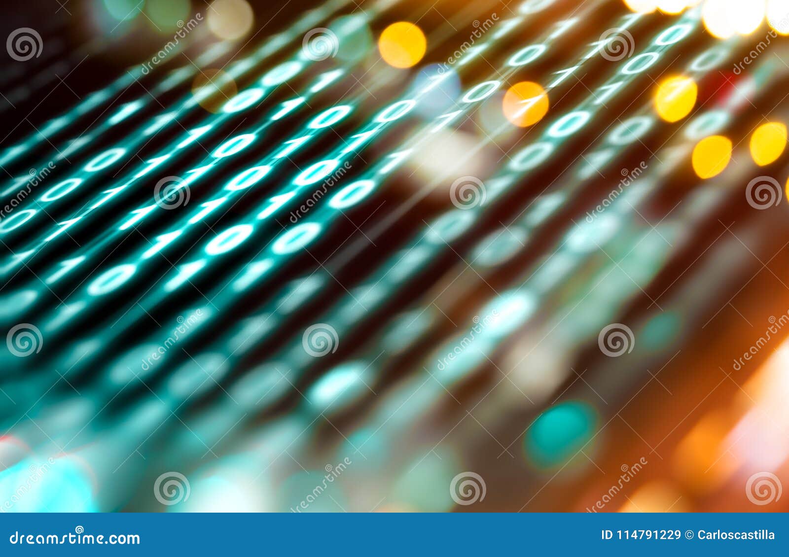Binary Code Close Up Design.3d Rendering Stock Illustration ...