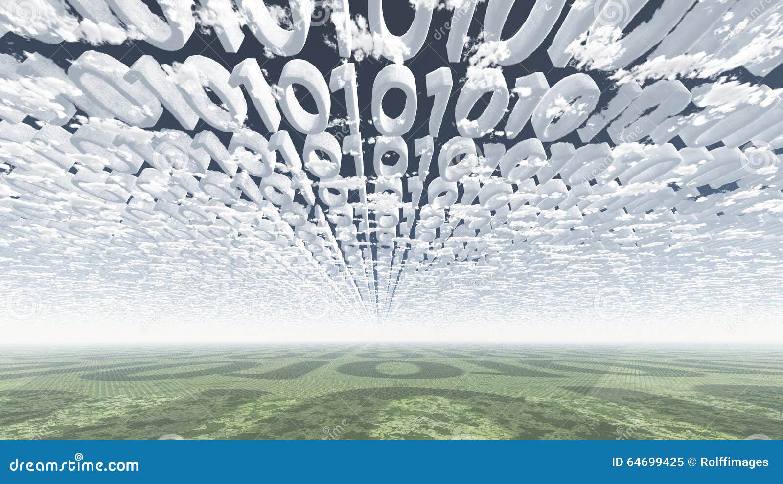 Binary code clouds stock illustration. Illustration of computing - 64699425