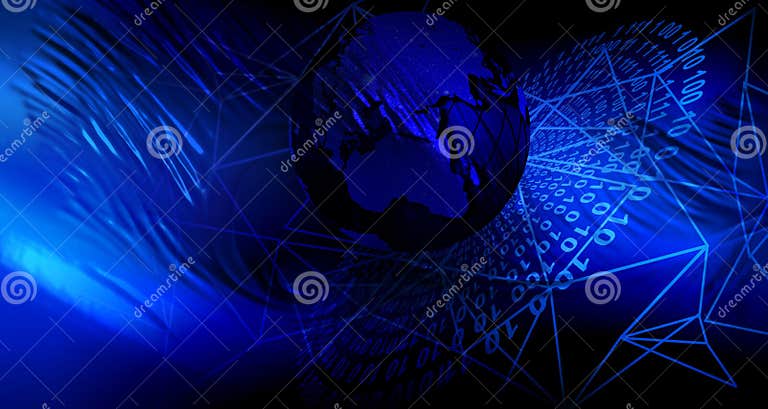 Binary Code and Cogs Background with Global Marketing , Digital ...