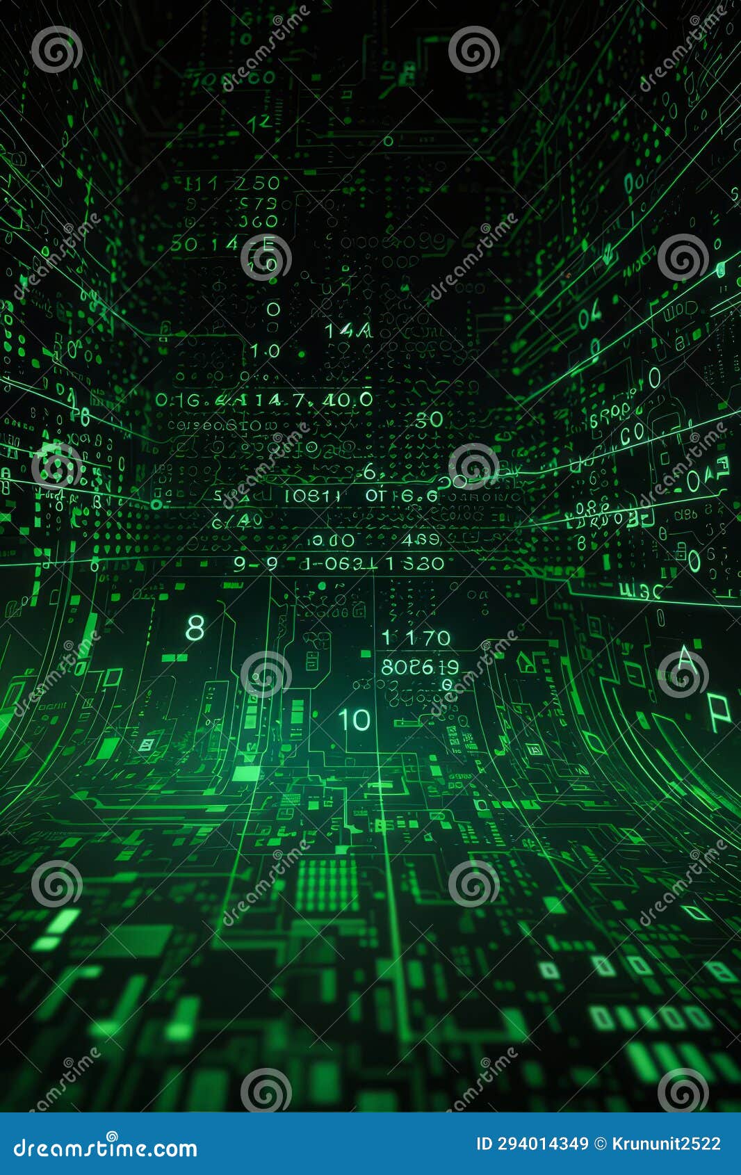 Binary Code Color in the Background Stock Illustration - Illustration ...