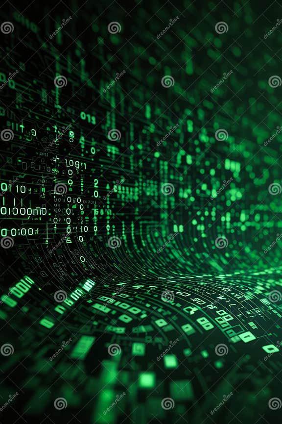 Binary Code Color in the Background Stock Illustration - Illustration ...