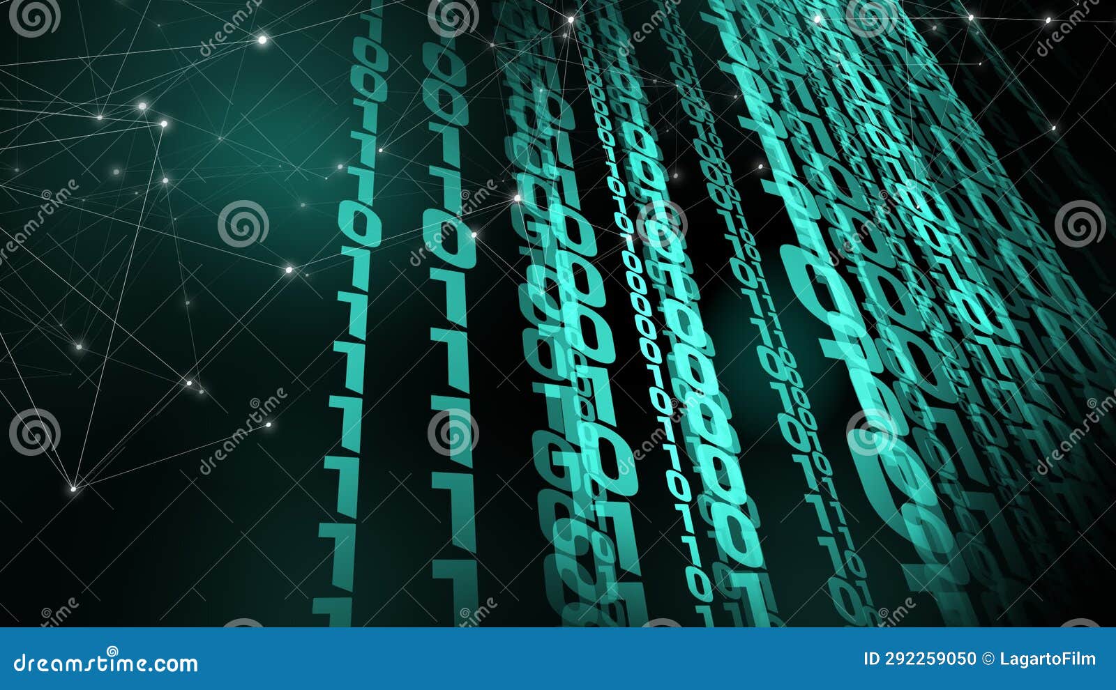 Artificial Intelligence Relies on Binary Code To Process Information and Make Decisions Stock ...