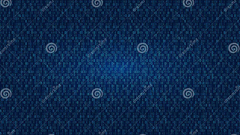 Binary Code. Computer Data Background. Number Matrix Hack. Cyber Security Screen. Software ...