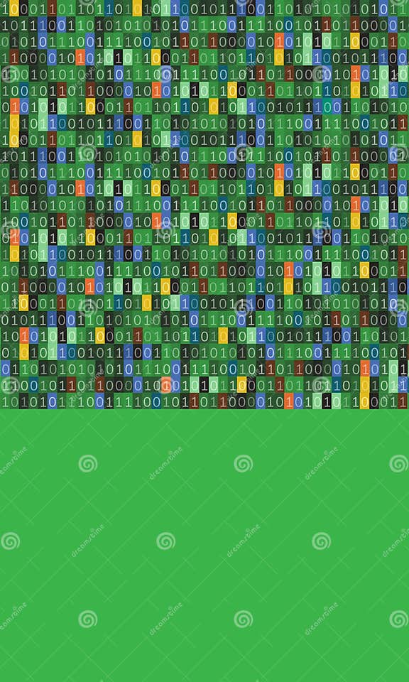 Binary Code Computer Matrix Background Art Design Digits On Screen