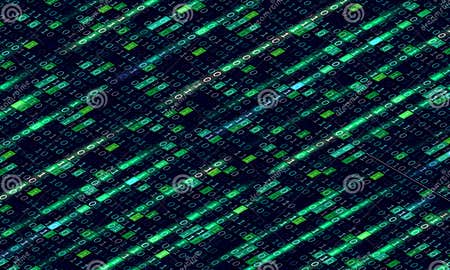 Binary Code Computer Matrix Background Art Design. Digits on Screen ...