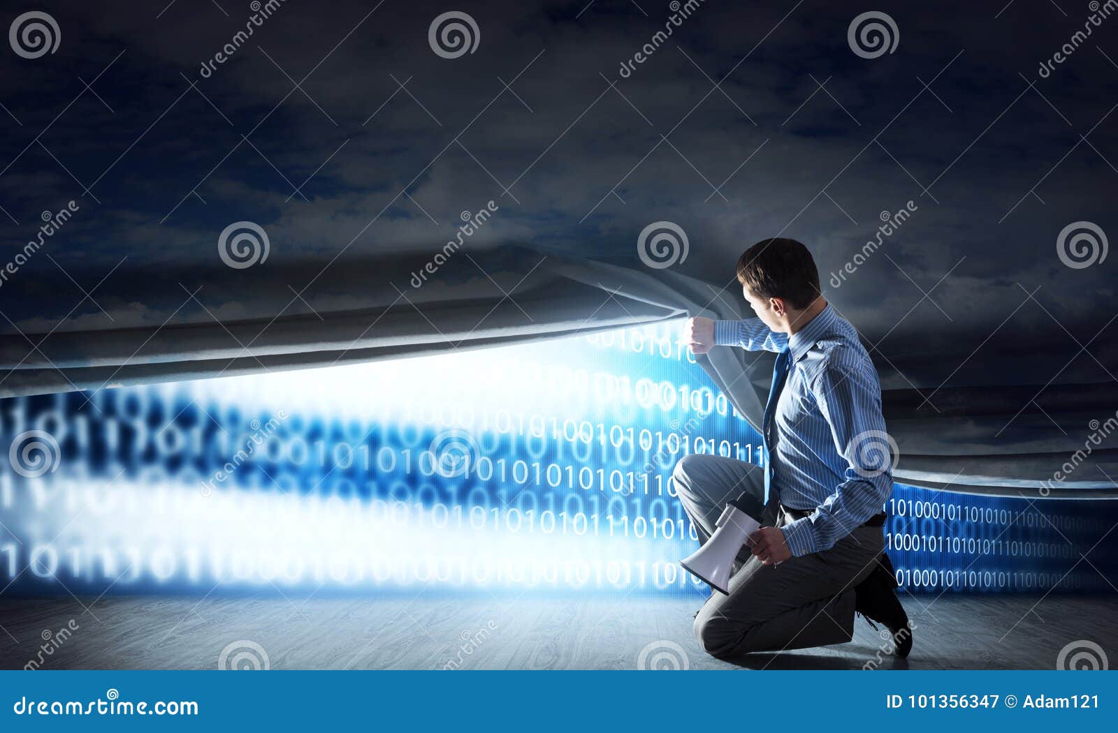 Binary code concept stock image. Image of computer, engineer - 101356347