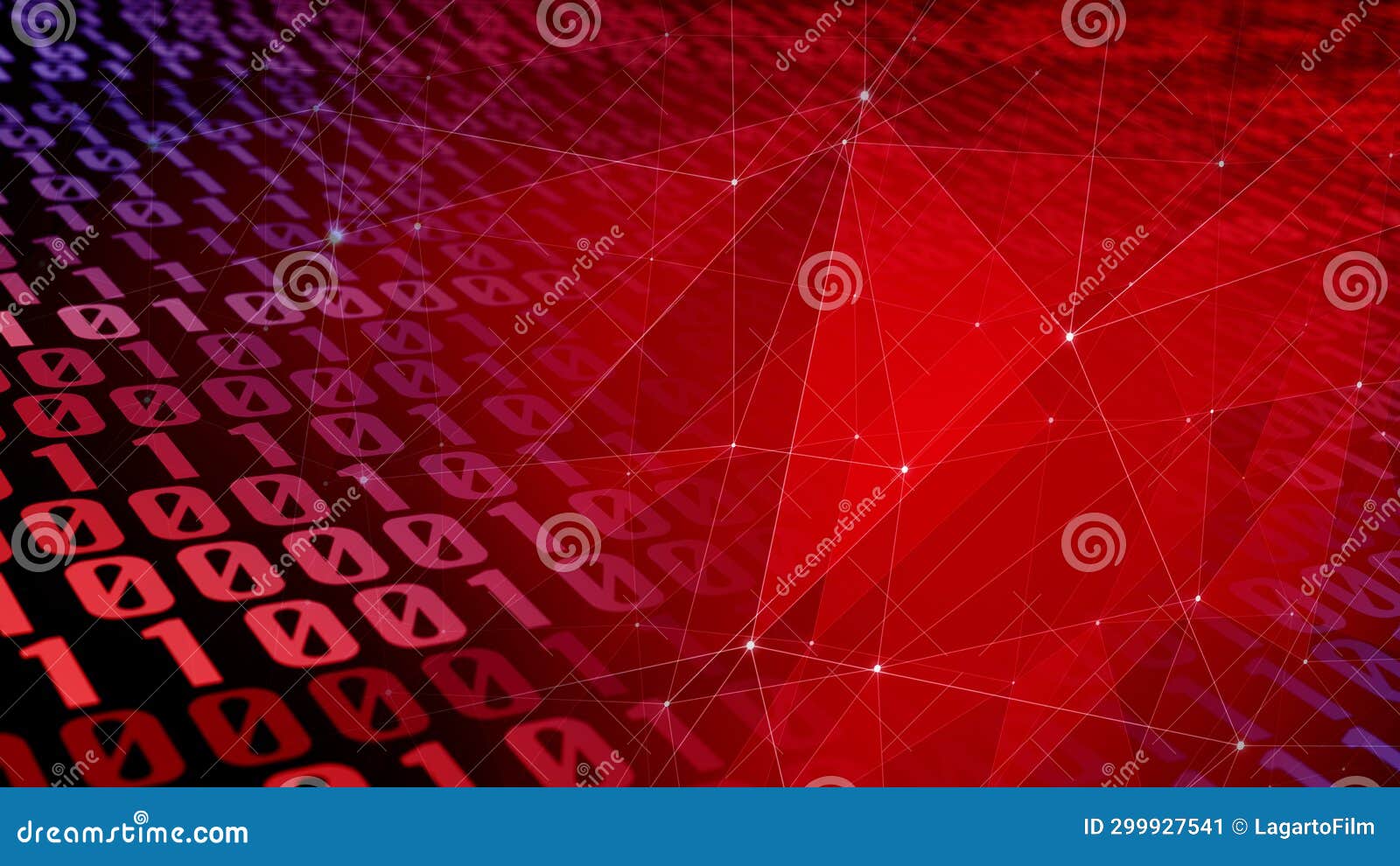 Binary Code Connected Binary Lines For Machine Learning Ai Cyber Attack And Cyber Security In