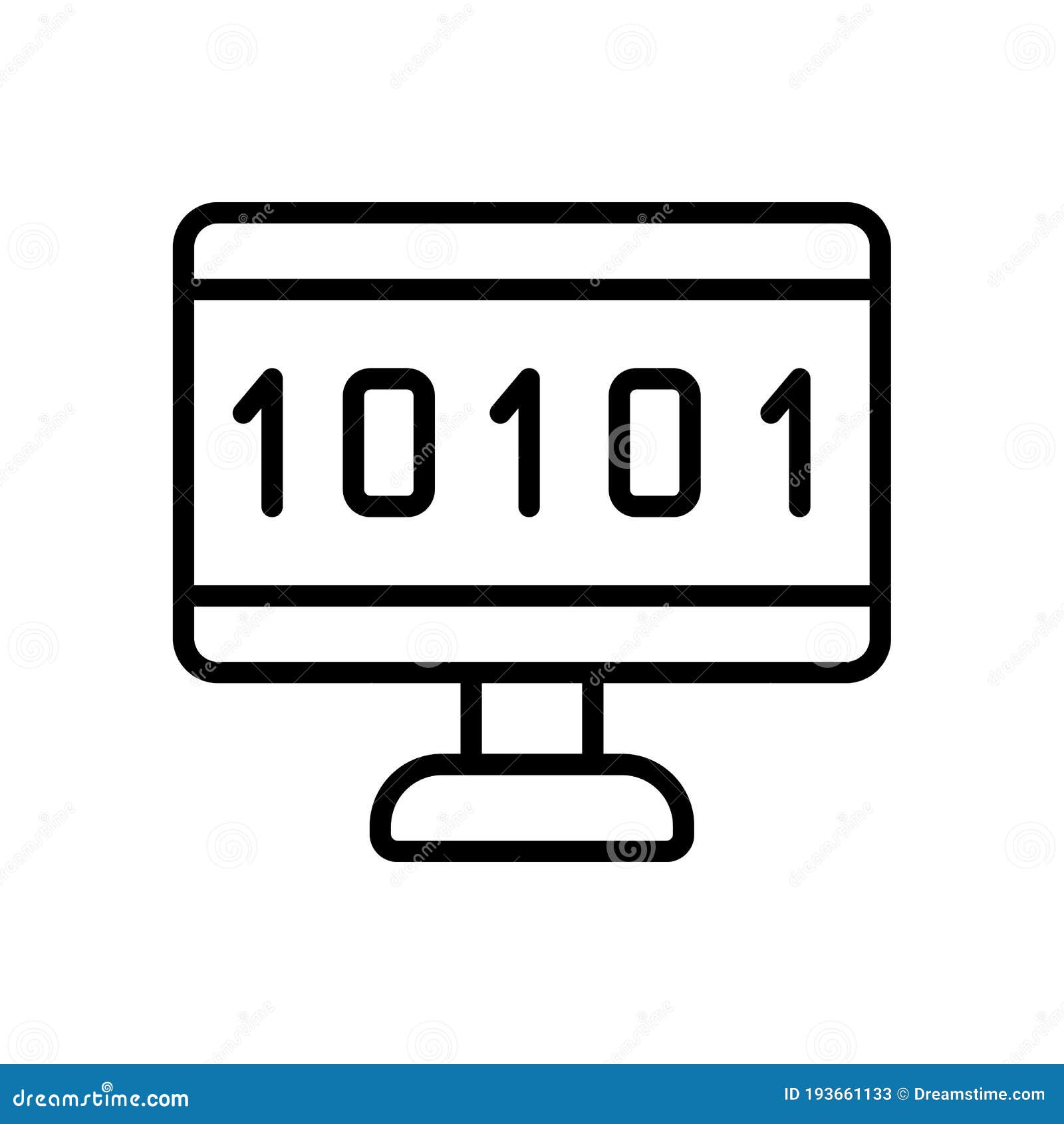 Binary Code Cyber Attack Icon Simple Line Outline Vector Elements Of Hacks Icons For Ui And Ux