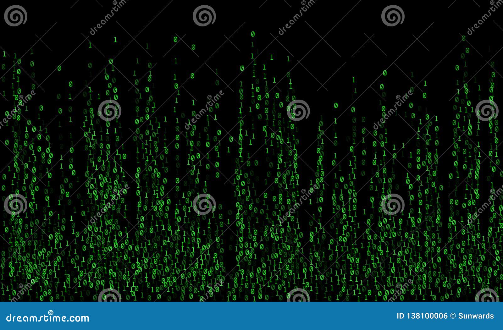 Binary Code Cyber Monday Sale Background Stock Illustration ...