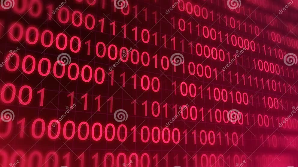 BINARY CODE 3D BG with CAMERA MOVEMENT. ABSTRACT BINARY 0 and 1 Stock ...