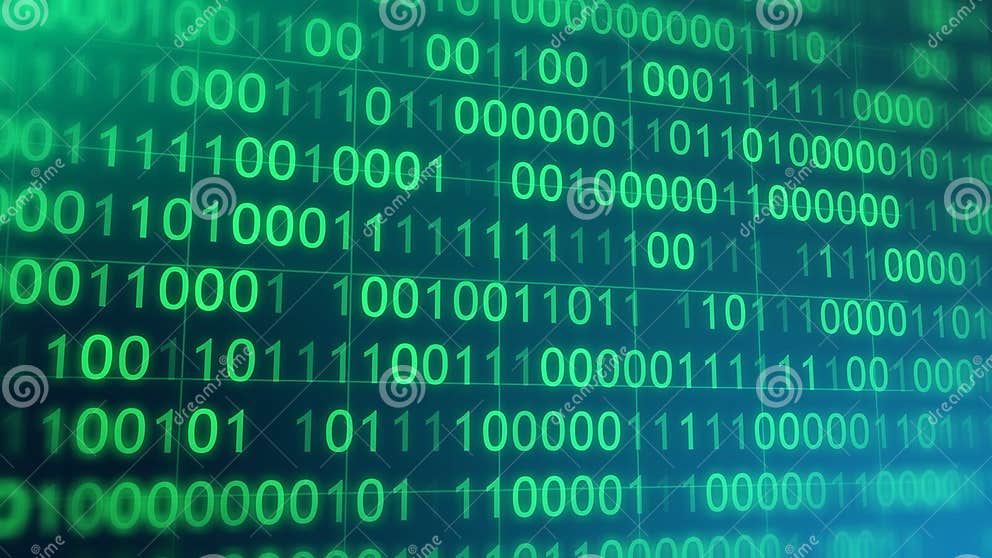 BINARY CODE 3D BG with CAMERA MOVEMENT. ABSTRACT BINARY 0 and 1 Stock ...