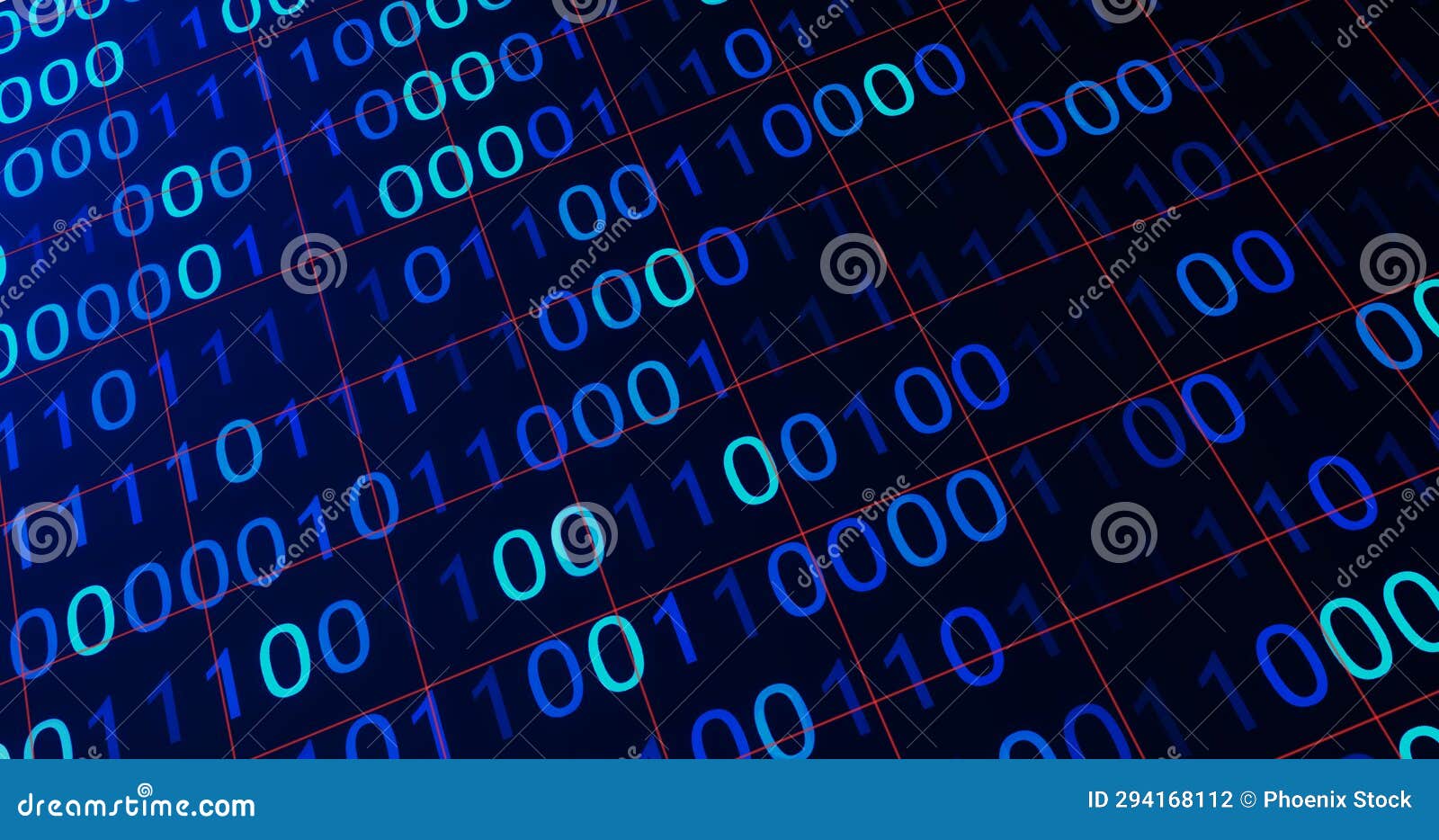 BINARY CODE 3D BG with CAMERA MOVEMENT. Stock Illustration - Illustration of computing, binary ...