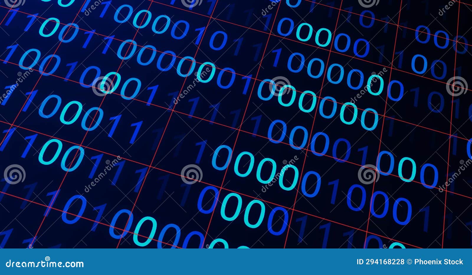BINARY CODE 3D BG with CAMERA MOVEMENT. Stock Illustration - Illustration of server, security ...