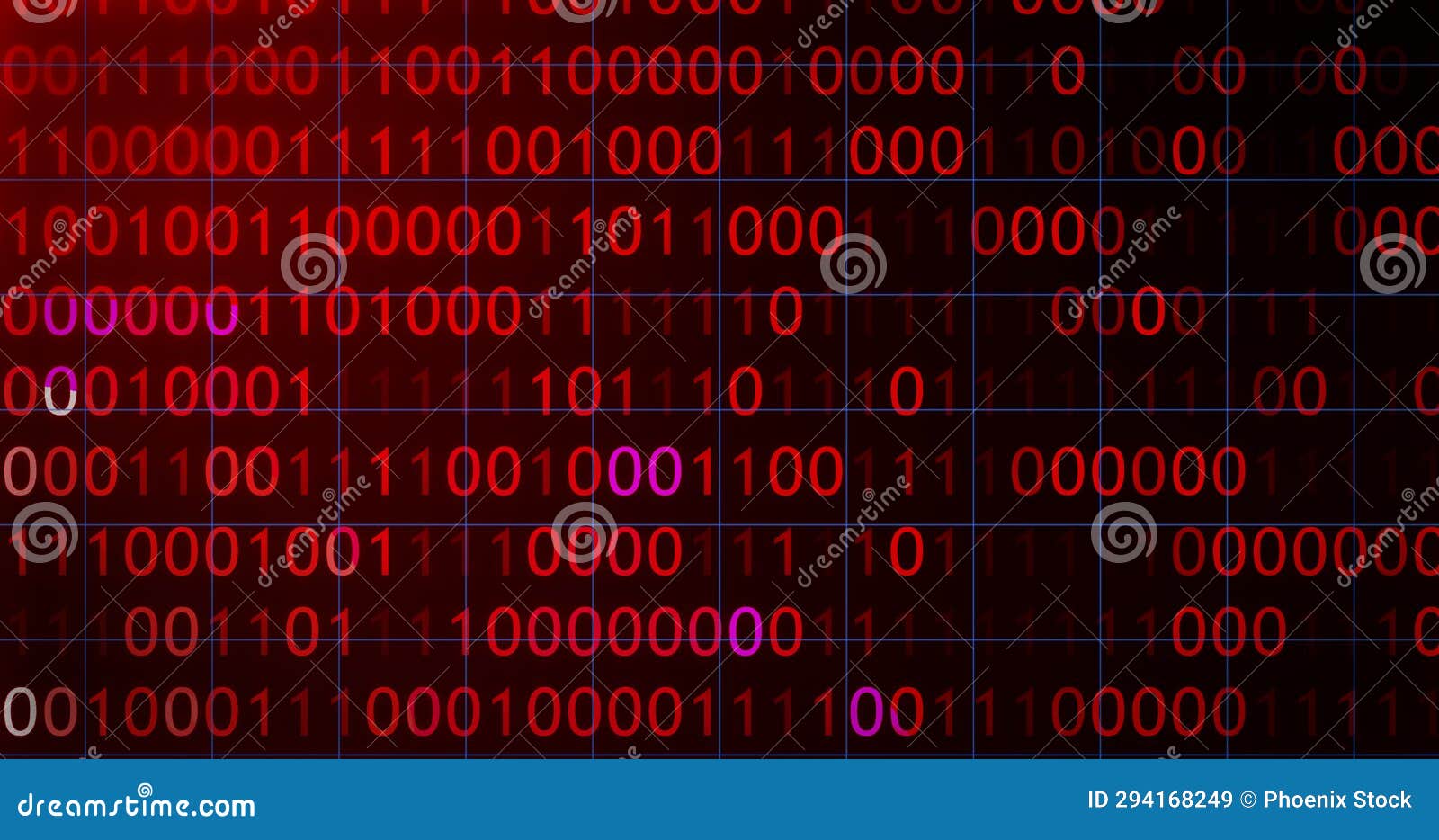 BINARY CODE 3D BG with CAMERA MOVEMENT. Stock Illustration ...